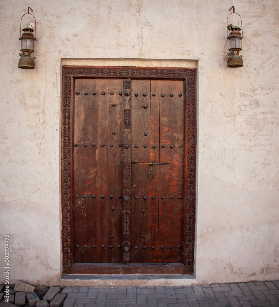 Traditional Arab door Dubai UAE Stock Photo | Adobe Stock