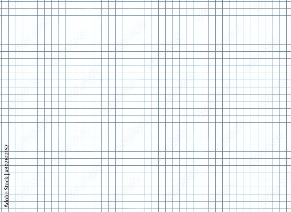 seamless texture of graph paper, grid line paper sheet, blue straight ...