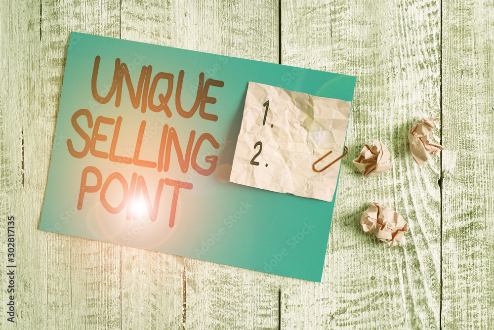 Word writing text Unique Selling Point. Business photo showcasing ...