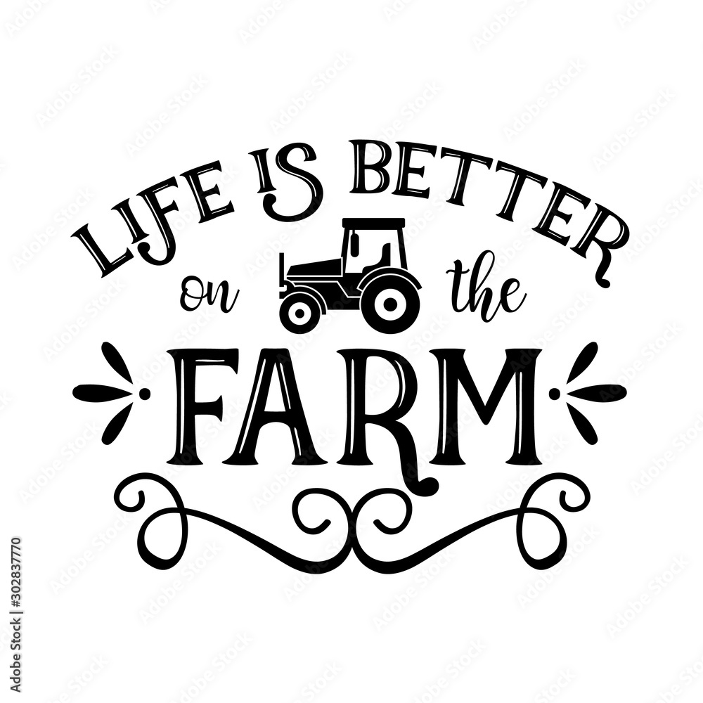 Life Is Better on the farm vector file. Farm decor. Tractor clip art ...