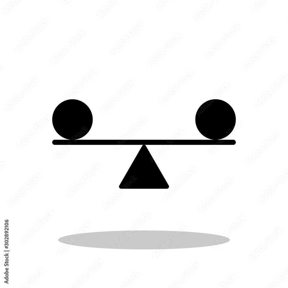 Balance scale icon in flat style. Balance symbol for your web site ...