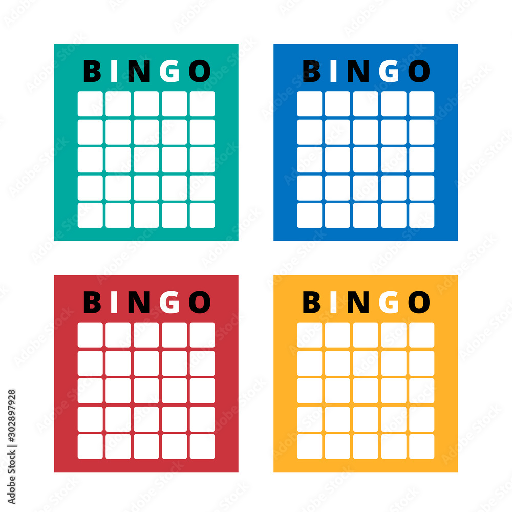 American bingo tickets for party. Brights festive templates with ...