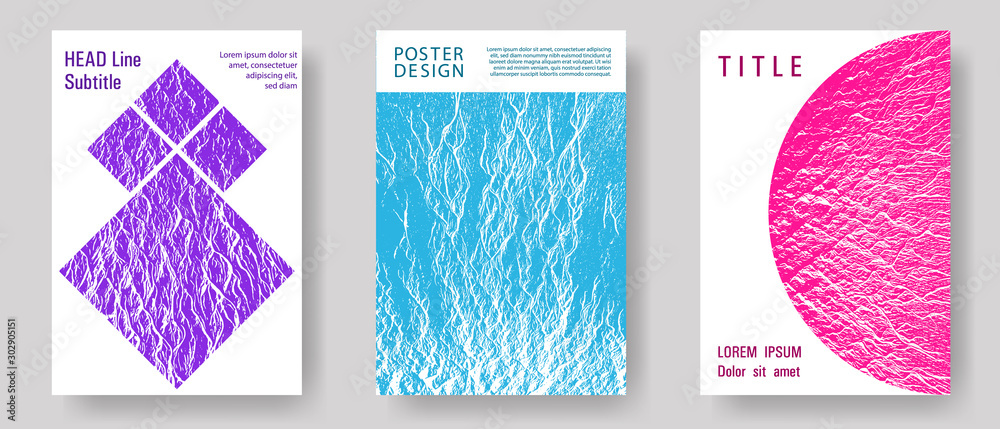 Waves texture cover page templates. Stock Vector | Adobe Stock