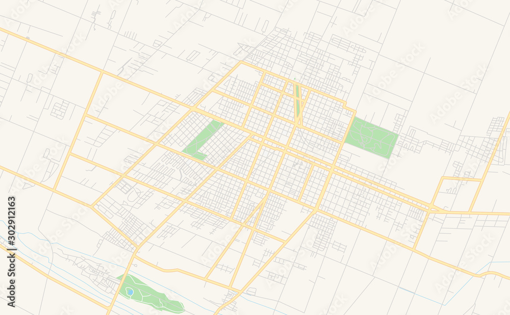 Printable street map of San Rafael, Argentina Stock Vector | Adobe Stock