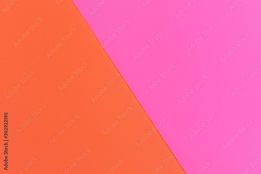 Two tone paper background with magenta and orange color. Blank colorful ...