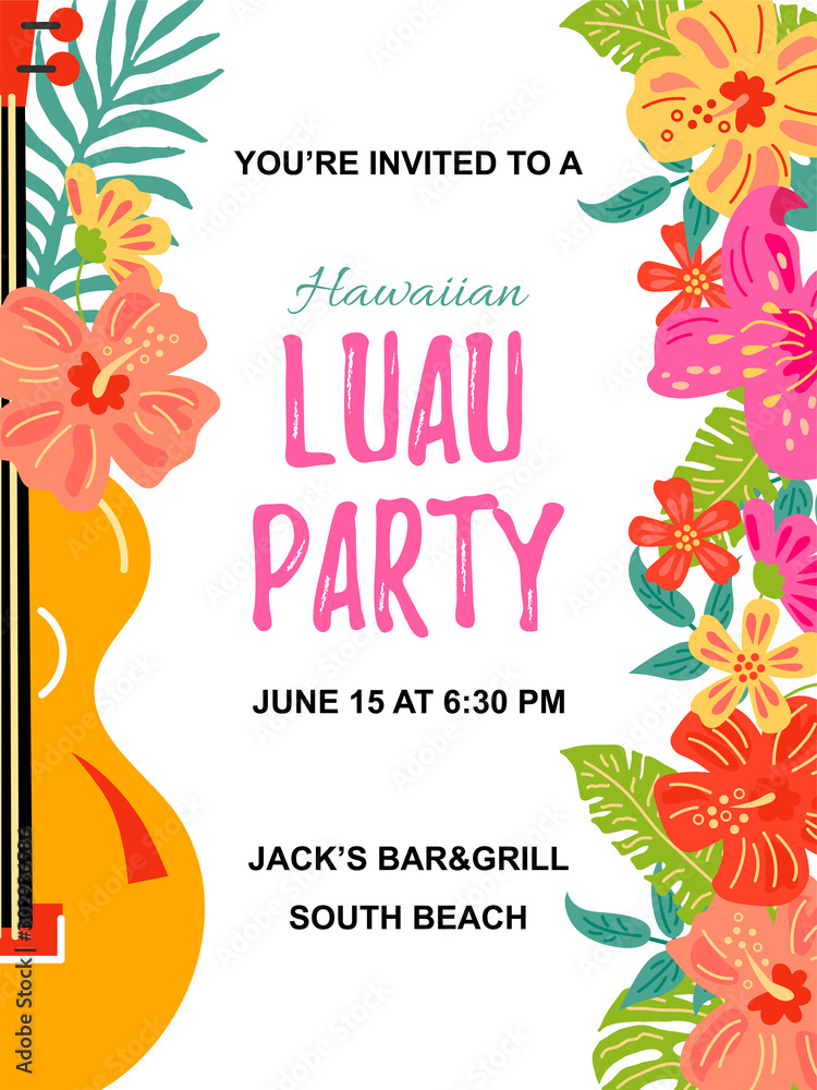 Luau Themed Flyer