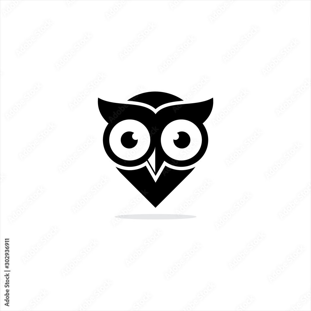 owl logo design icon vector Stock Vector | Adobe Stock
