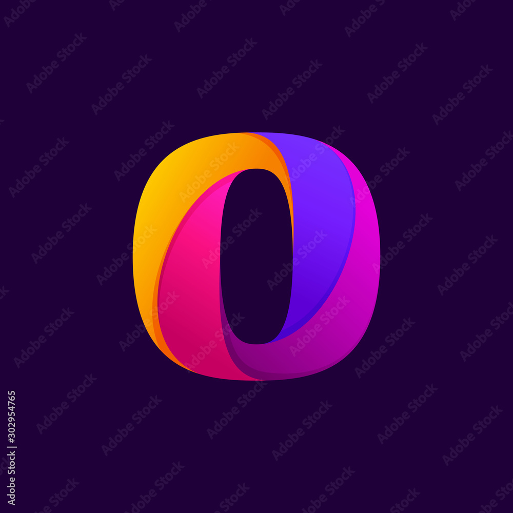 Overlapping gradients letter O logo design idea. Stock Vector | Adobe Stock