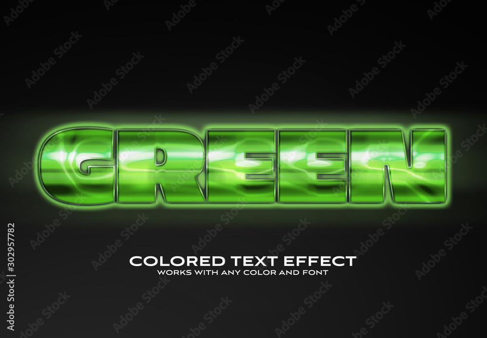 Neon Green Liquid Text Effect Stock Template | Adobe Stock