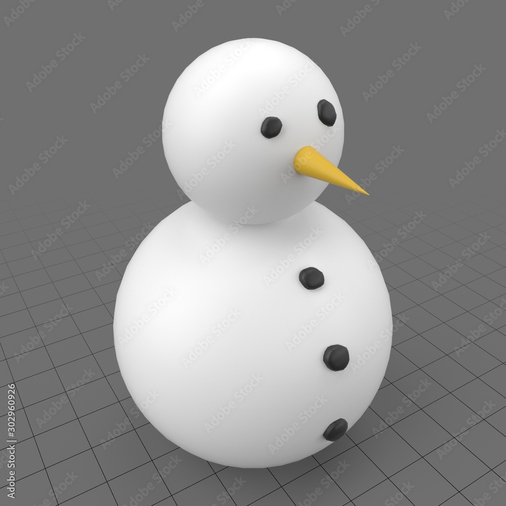 Snowman Stock 3D asset | Adobe Stock