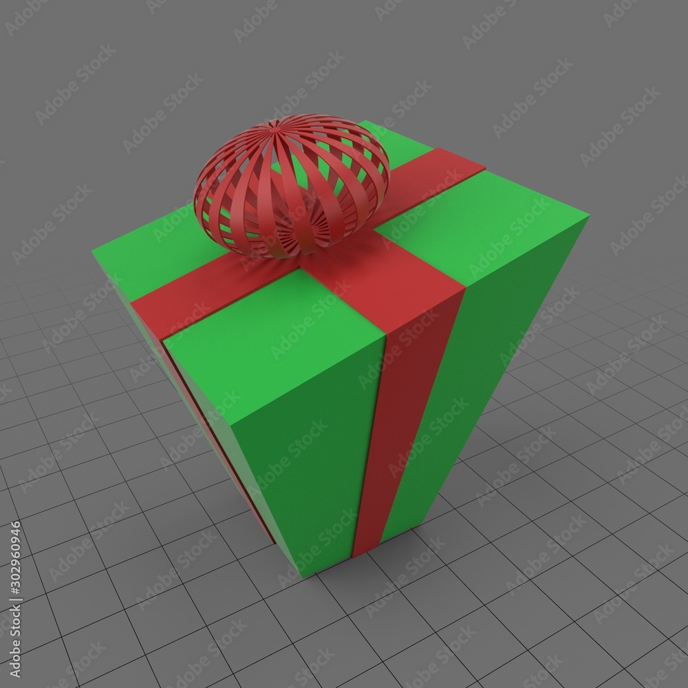 Stylized gift box Stock 3D asset | Adobe Stock