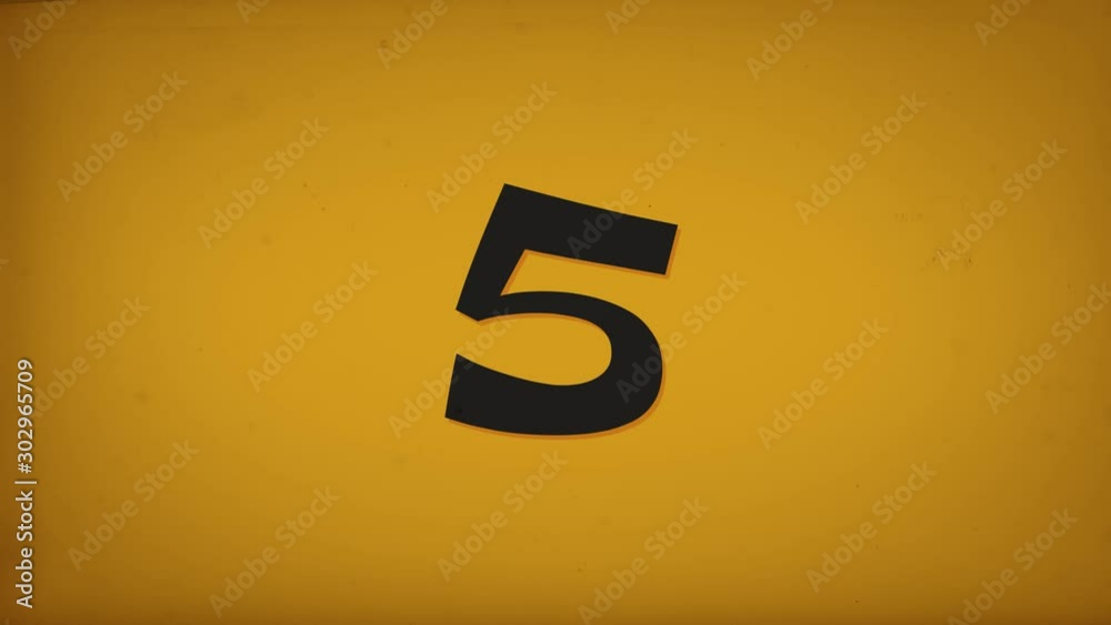 Cartoon Funny Vintage Countdown Background/ 4k animation of a cartoon ...