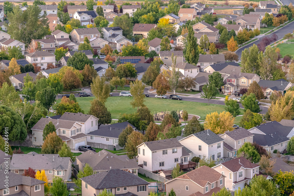 Open park or sports field in Utah Valley suburbs Stock Photo | Adobe Stock