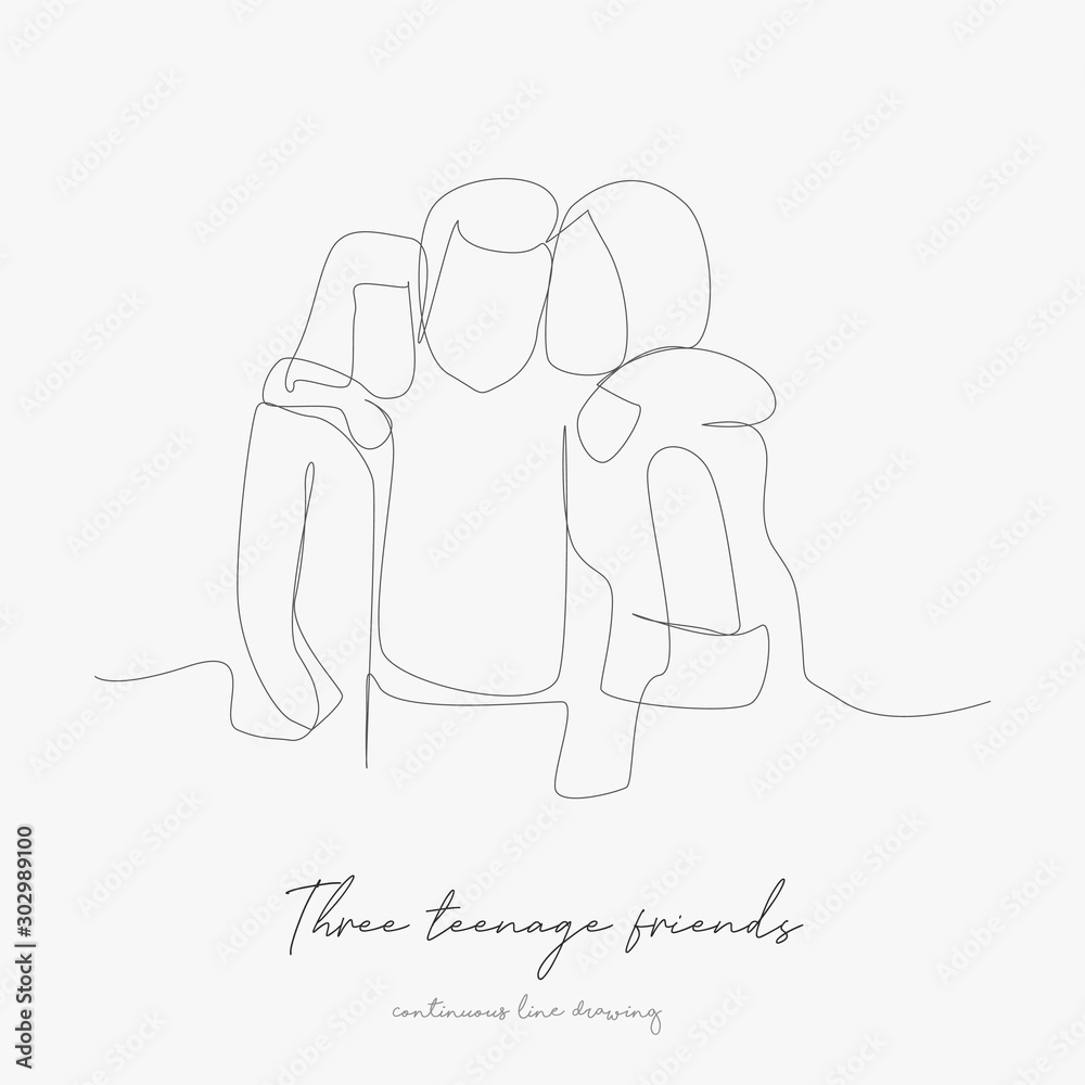 Three Hand-drawn Continues Line Drawings Art & Collectibles Etchings ...