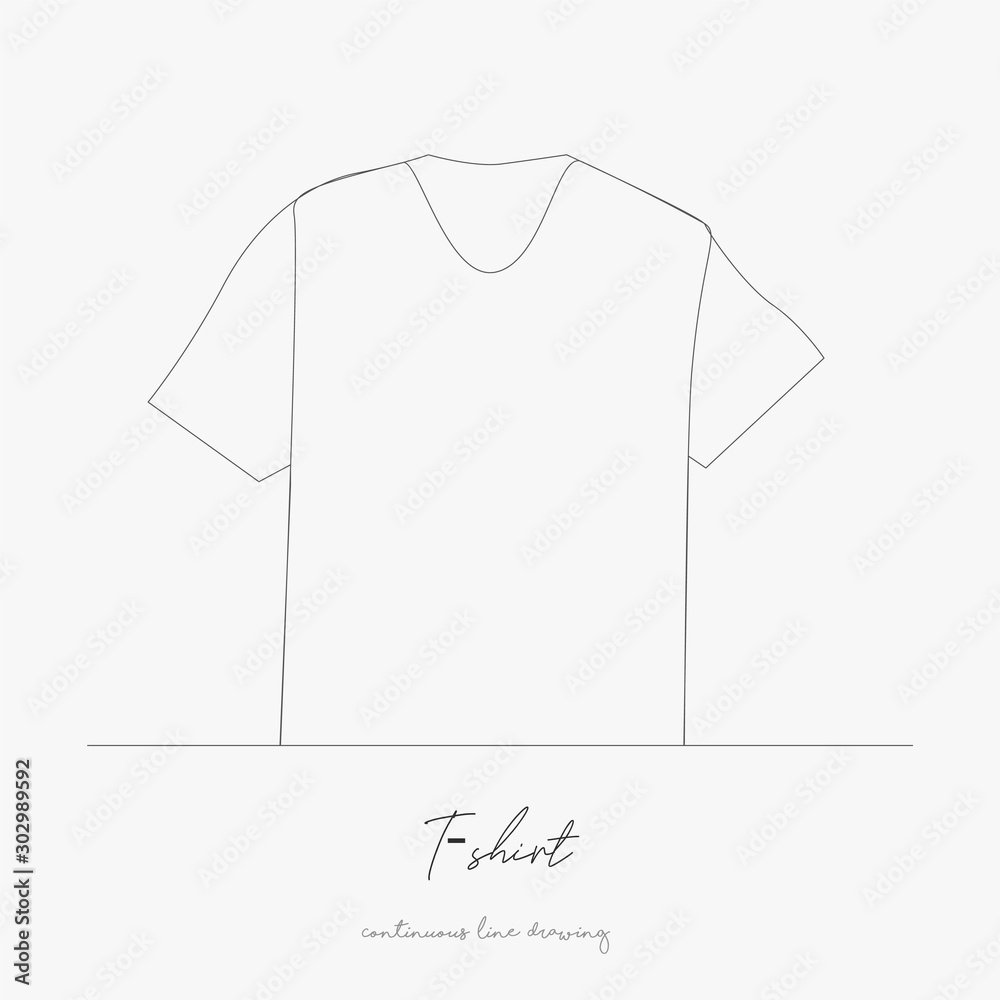 continuous line drawing. t-shirt. simple vector illustration. t-shirt ...
