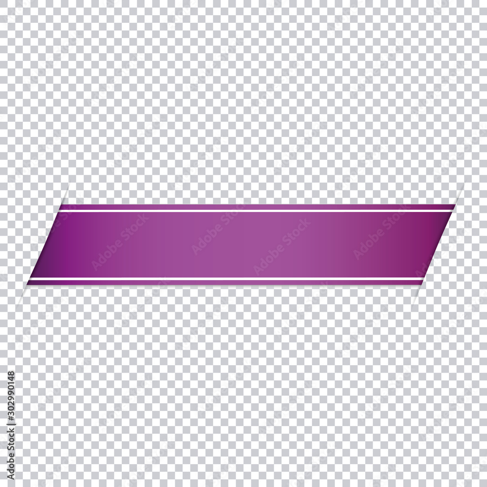purple ribbon banner on transparent background Stock Vector | Adobe Stock