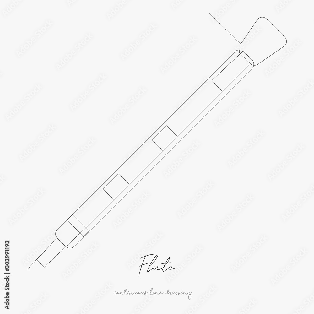 Simple Flute Drawing