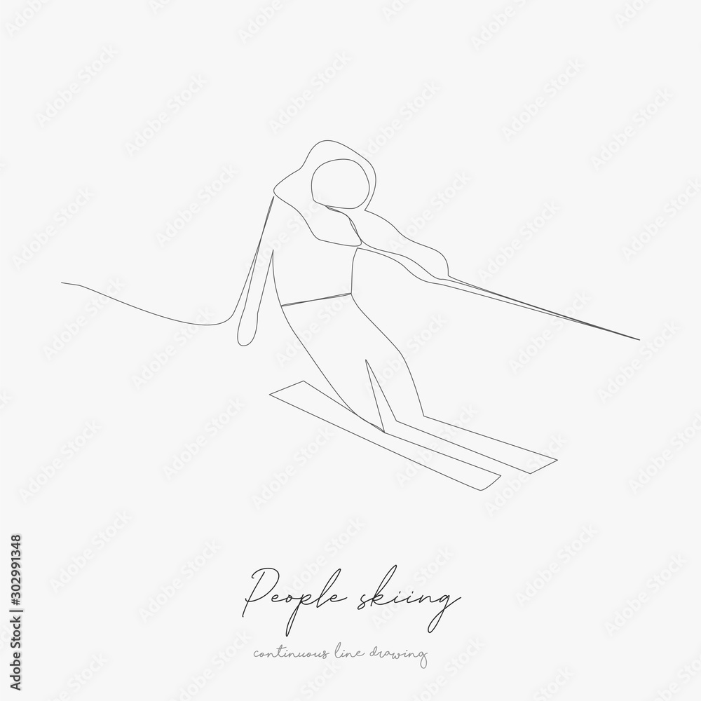 Simple Drawing Skis