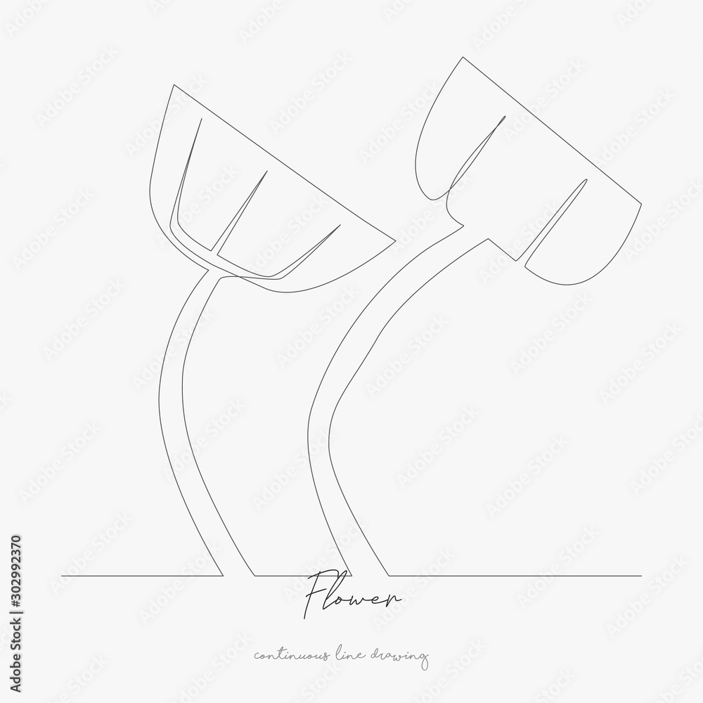 continuous line drawing. flower. simple vector illustration. flower ...