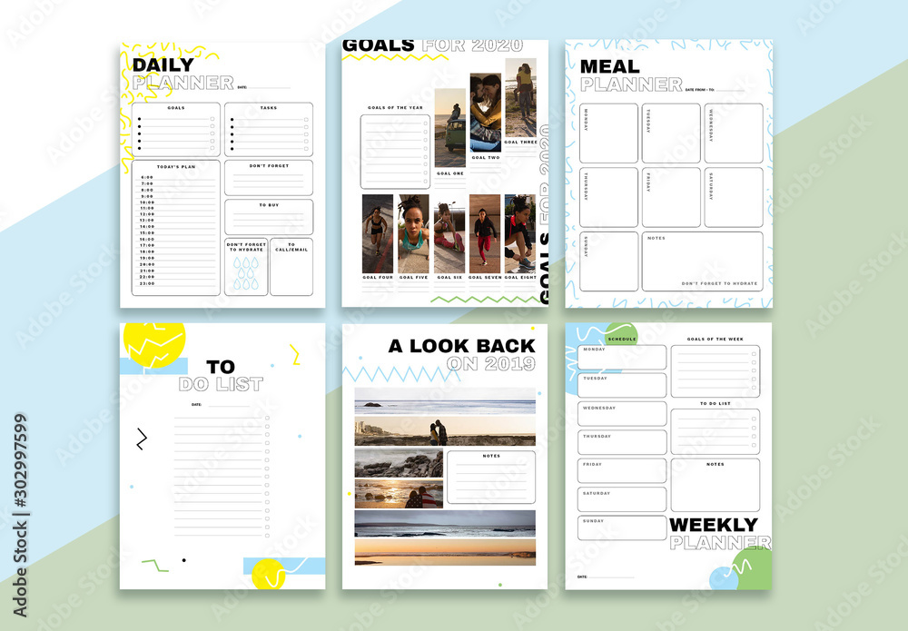 Self-Motivation Planner Set Stock Template | Adobe Stock