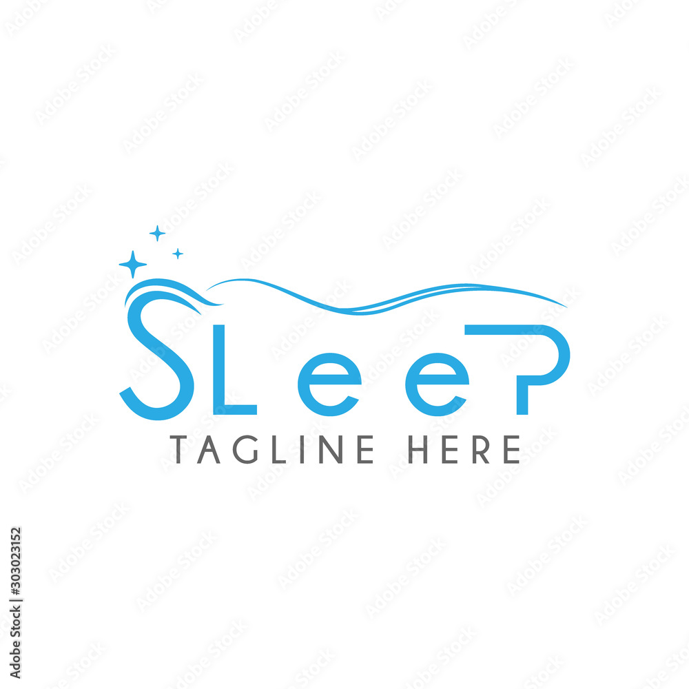 Sleep Logo Design Stock Vector | Adobe Stock
