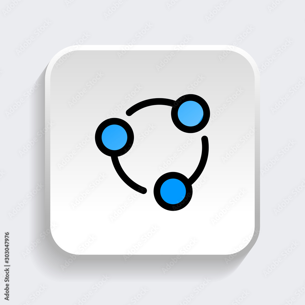 Share icon with trendy filled line style icon for web site design, logo ...
