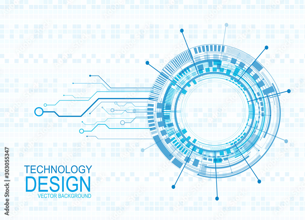 Tech circle and technology background, Abstract technology background ...