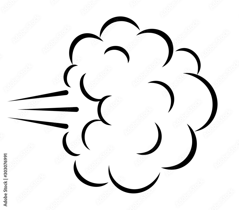 Comics explosion cloud vector illustration Stock Vector | Adobe Stock