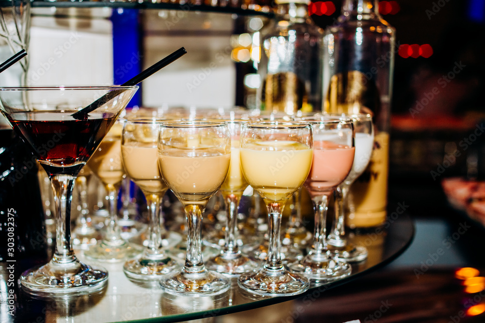 Brewery, drinks and alcohol concept, different types of beverages ...