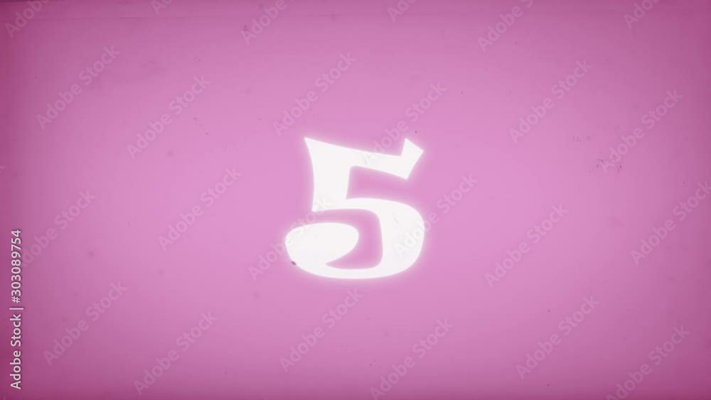 Cartoon Funny Vintage Countdown Background/ 4k animation of a cartoon ...