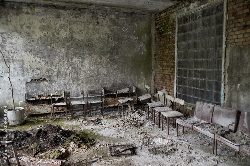 maternity ward in No. 126 hospital in Pripyat ghost town, Chernobyl ...