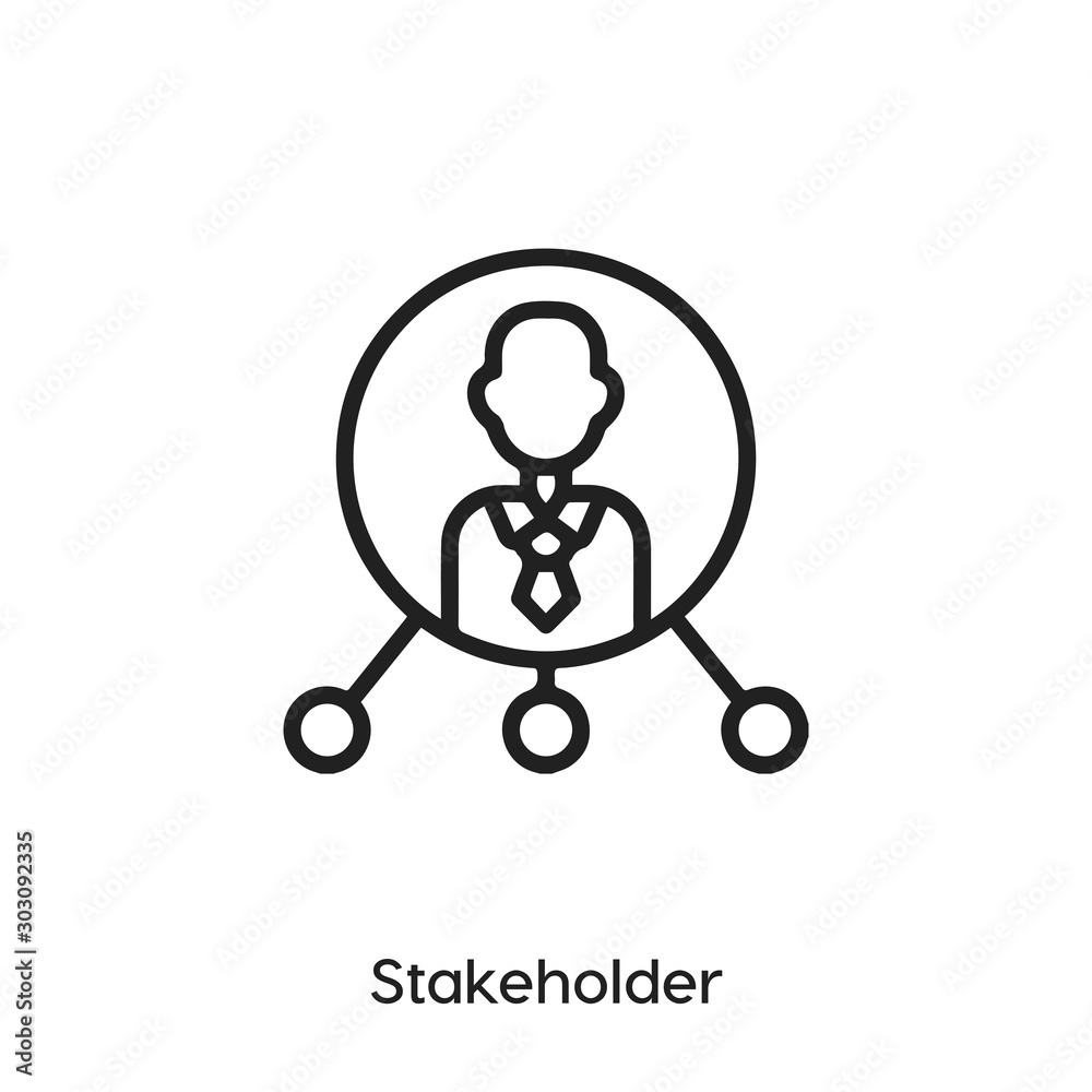 Stakeholder icon. Stakeholder icon vector. Linear style sign for mobile ...