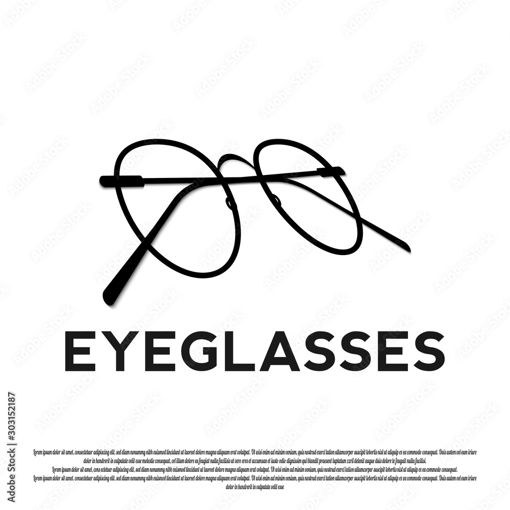 design of the eyeglasses frame logo Stock Vector | Adobe Stock