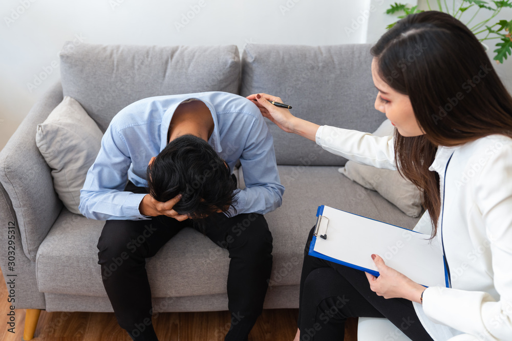 Patient On Psychiatrist Couch