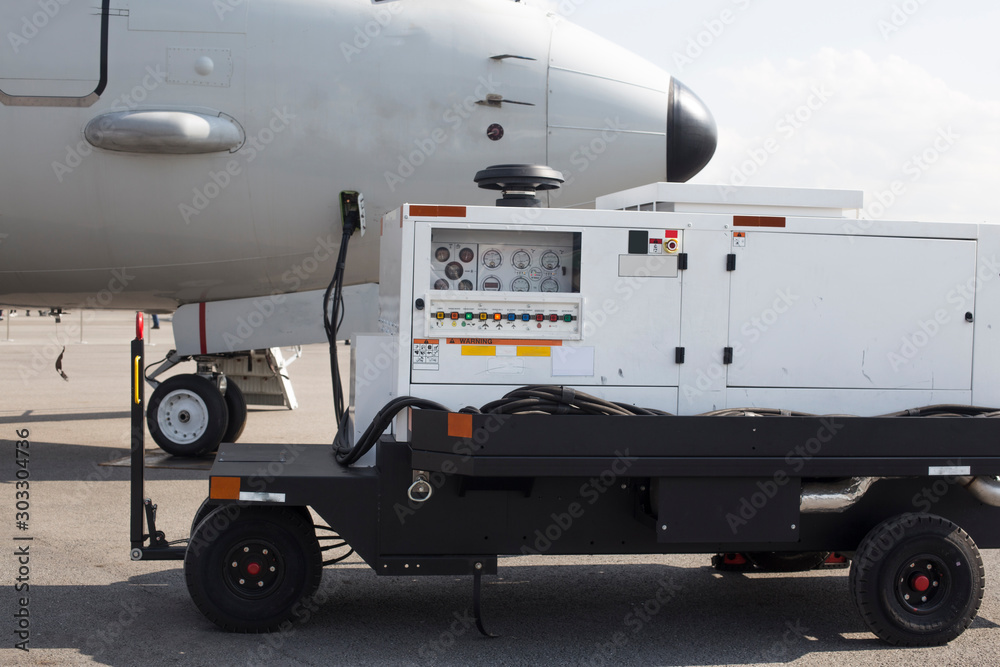 Aircraft Auxiliary Generator for Emergency Electric Power Stock Photo ...