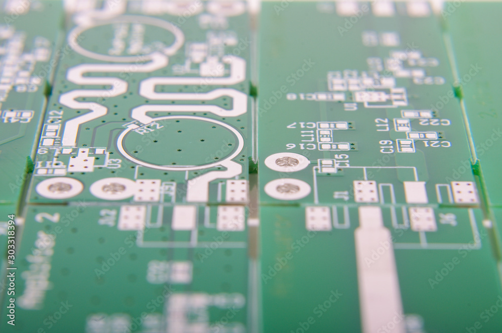 V-groove PCB panel technological separation for mass production Stock ...