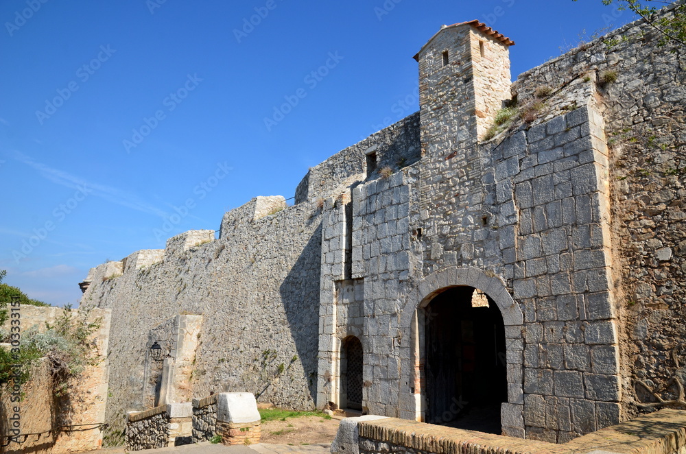 France, côte d'azur, baie de Cannes, île Sainte Marguerite, l'entrée du ...