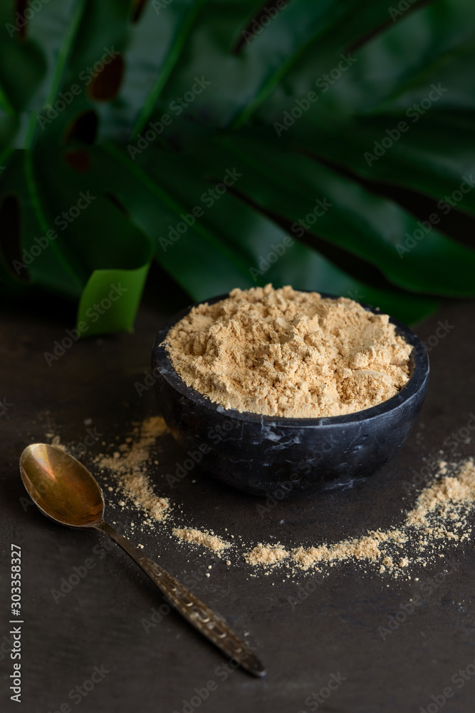 Typical Canarian ingredient Gofio, flour made from different roasted ...