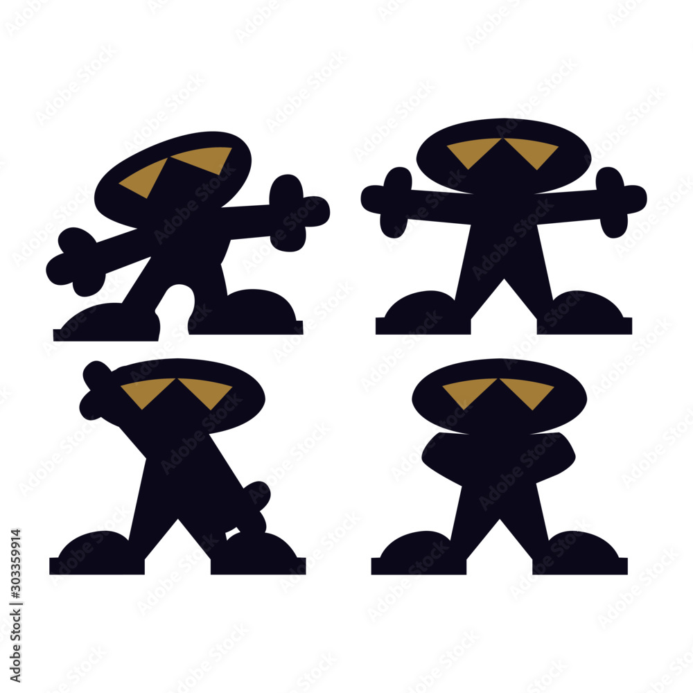 Stick Figure vector illustration isolated Stock Vector | Adobe Stock