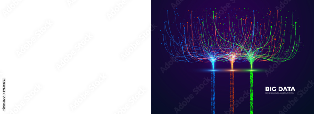 Big Data Visual Concept. Machine Learning and Data Analysis. Digital ...