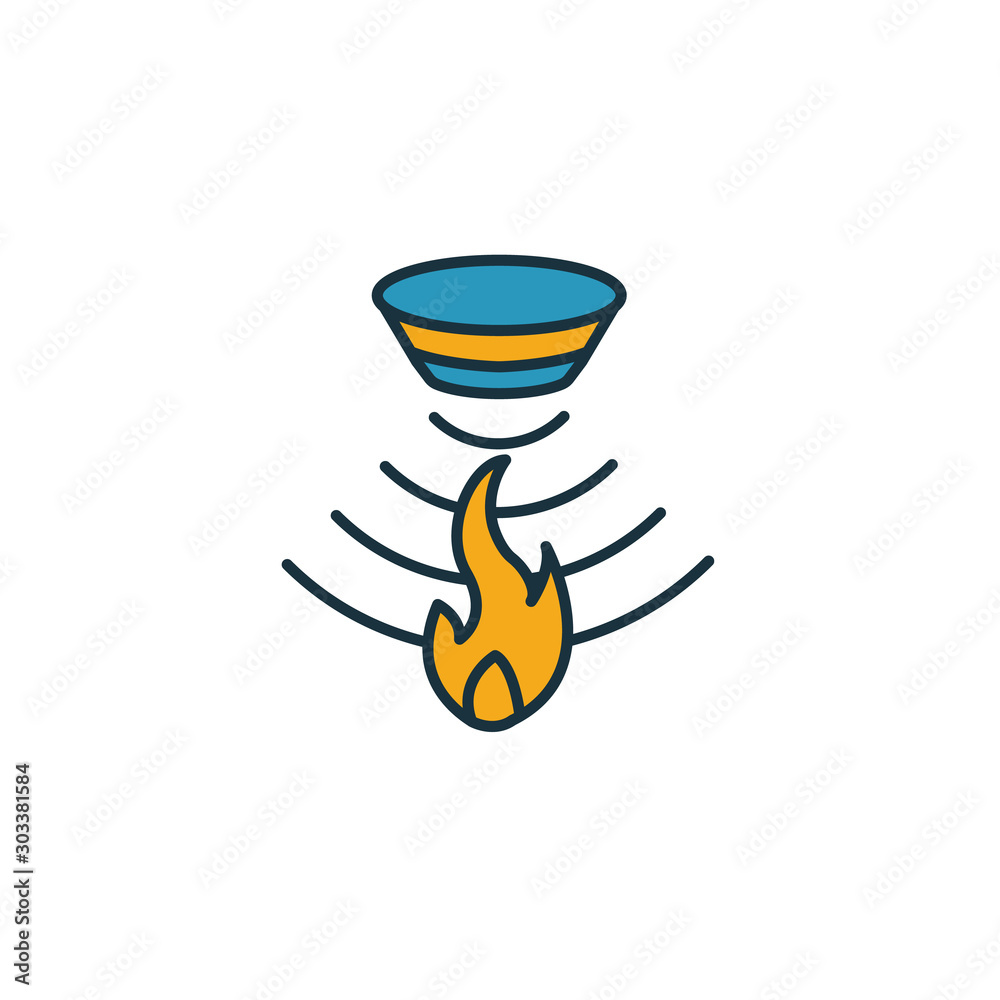 Flame Detector icon. Simple element from sensors icons collection ...