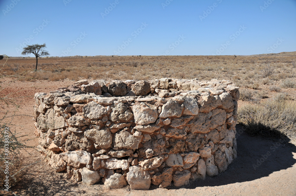 Ancient stone well wall in South Africa Stock Photo | Adobe Stock
