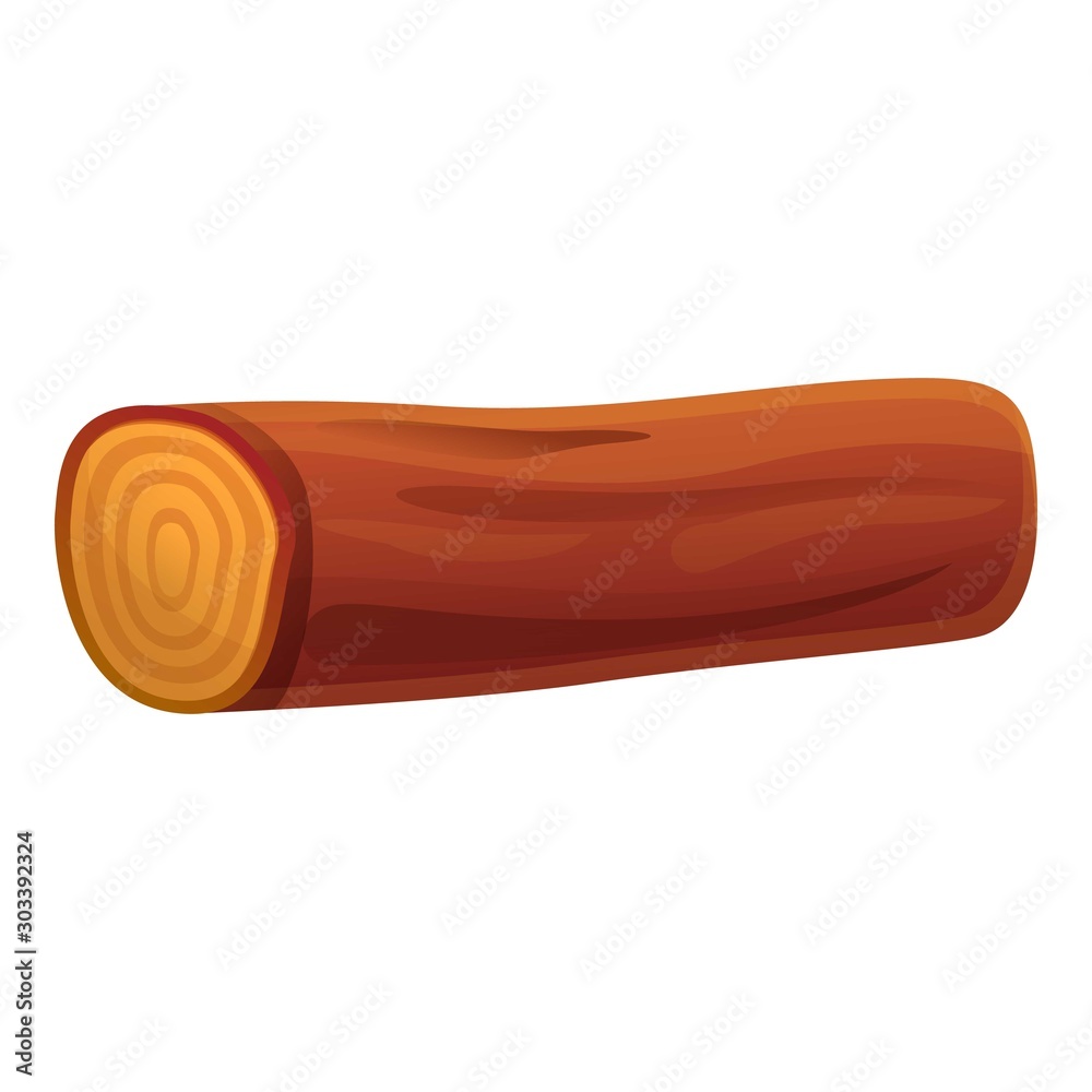 Half cutted tree icon. Cartoon of half cutted tree vector icon for web ...