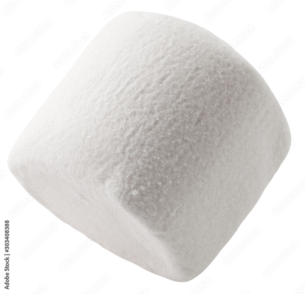 marshmallow isolated on white background, clipping path, full depth of ...