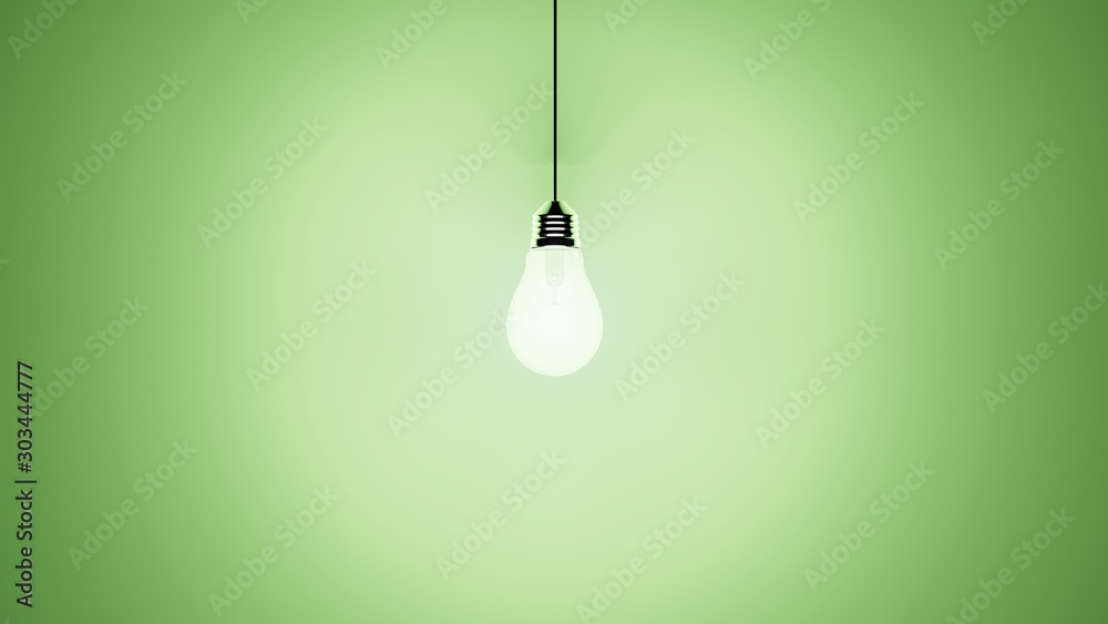 Green Light Bulb Wallpaper