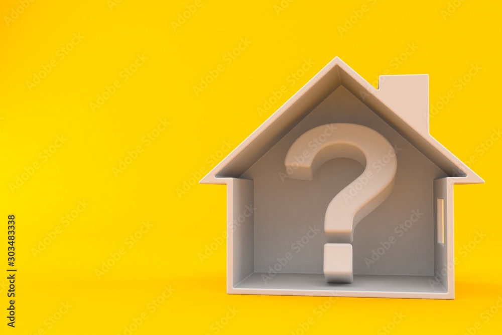 Poster Question mark inside house cross-section – Wall Art | UkPosters