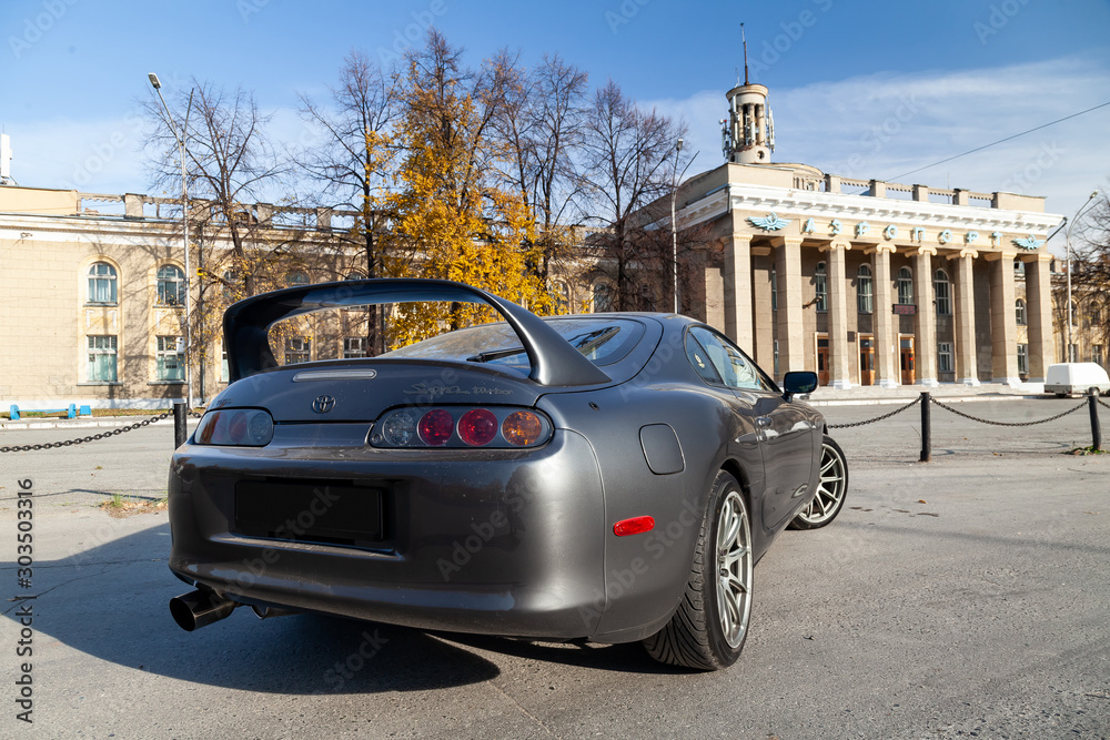 Fotografia do Stock: A very rare Japanese sports car in the back of a ...
