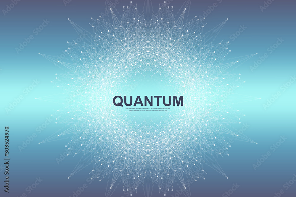Quantum computer technology concept. Deep learning artificial ...