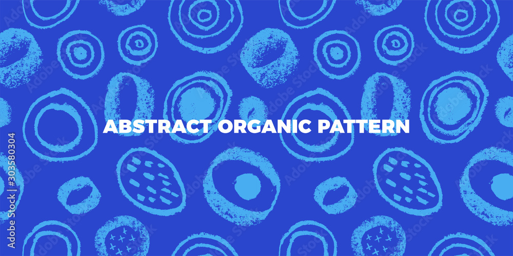 Organic seamless pattern vector background. Hand drawn natural elements ...