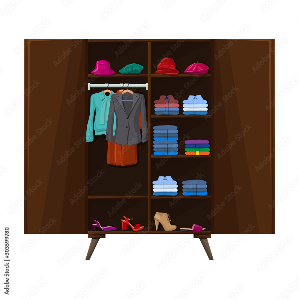 Clothes Closet Cartoon